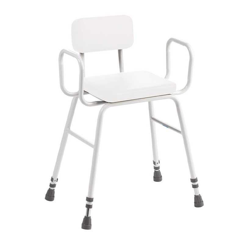 Perching Stool Foam Seat/Back with Steel Arms - Adjustable Height ...