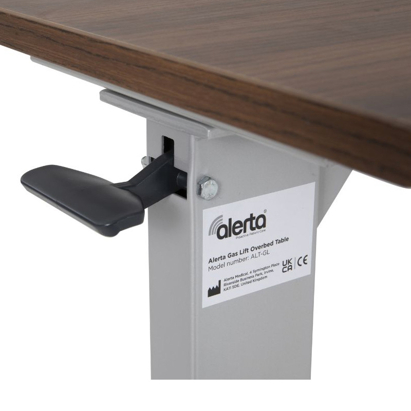 Gas Lift Overbed Table - Walnut. Healthcare